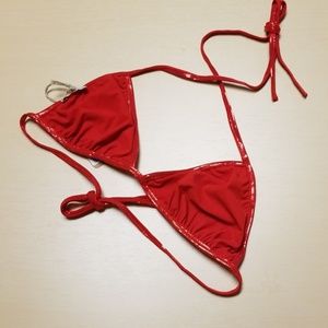 A.P.C. | Swim | Tooshie Reversible Bikini Top Red Kisses | Poshmark
